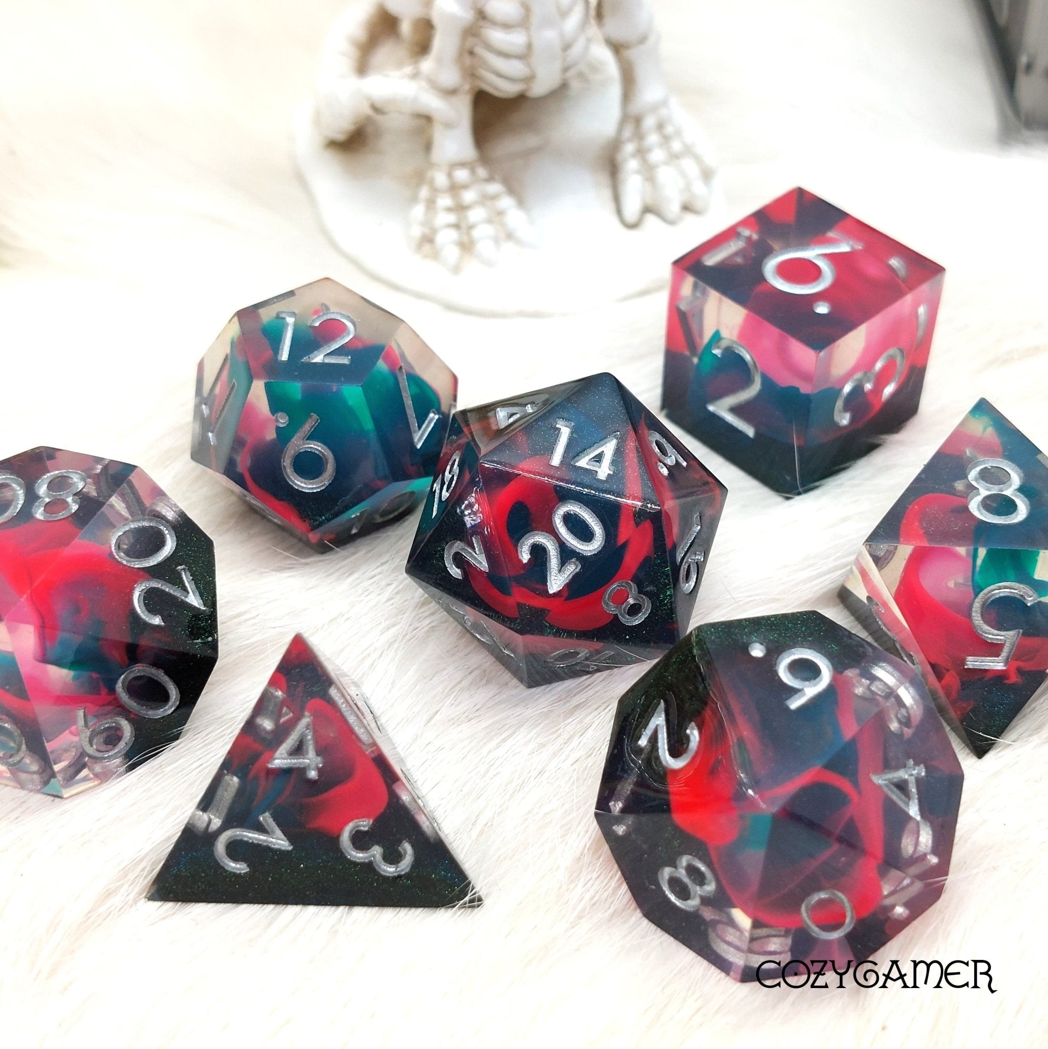 Perfect Weapon Dice Set | Sharp Edge Black DnD Dice – Fennek and Finch